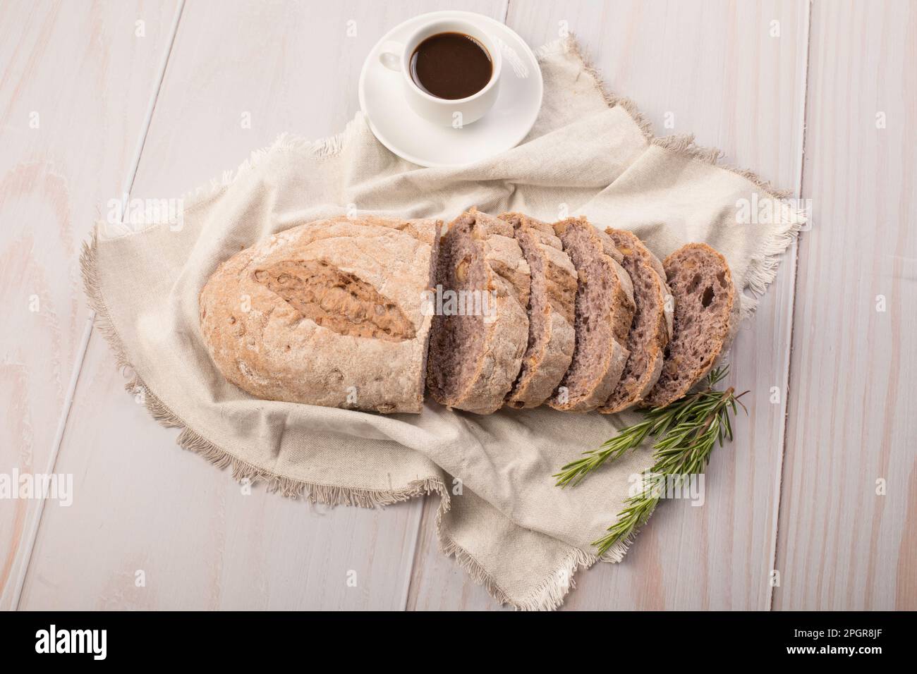 Olive flavour loaf Types of bread Stock Photo - Alamy
