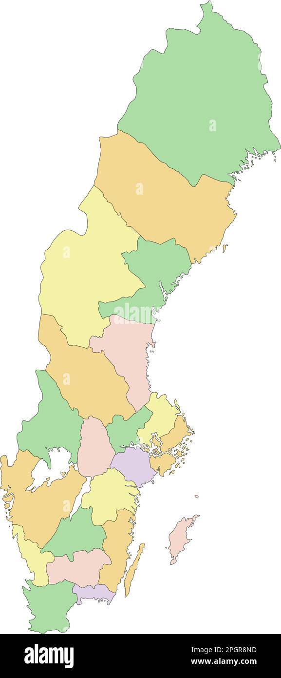 Sweden - Highly detailed editable political map Stock Vector Image ... Sweden - Highly detailed editable political map Stock Vector Image ...