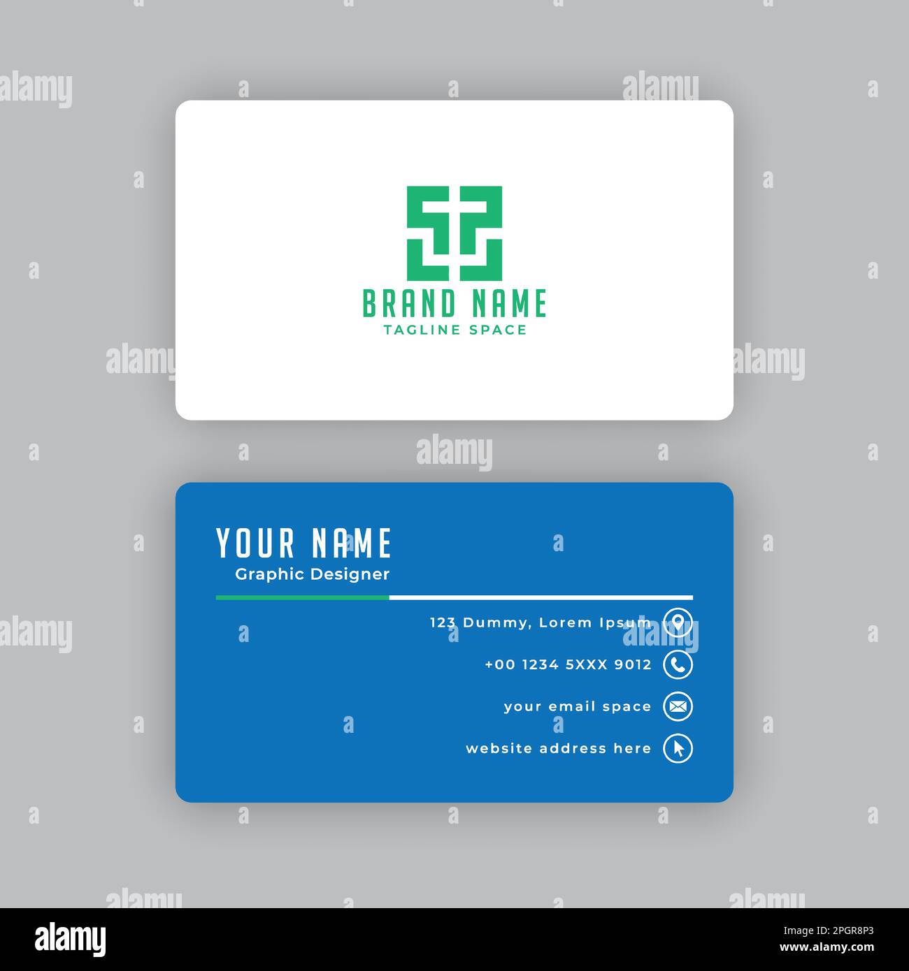 Simple, modern and elegant business card design template. Editable ...