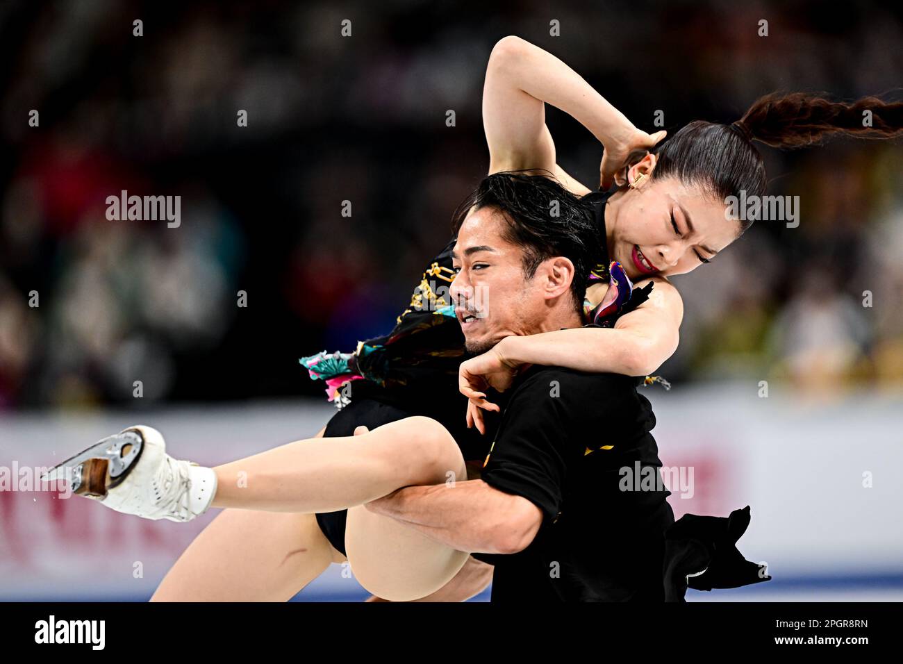 Kana MURAMOTO & Daisuke TAKAHASHI (JPN), during Ice Dance Rhythm Dance ...