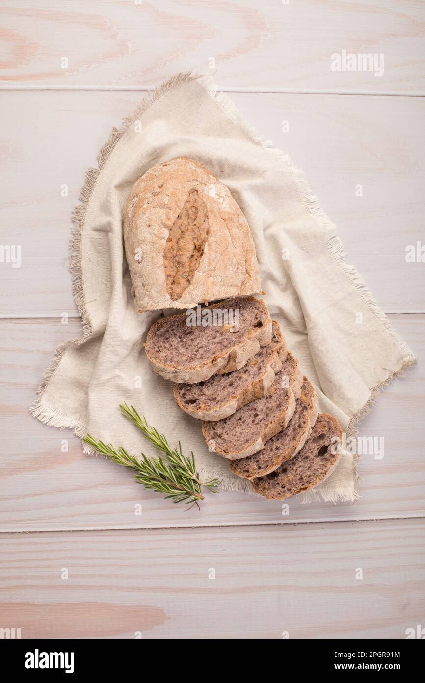 Olive flavour loaf Types of bread Stock Photo - Alamy