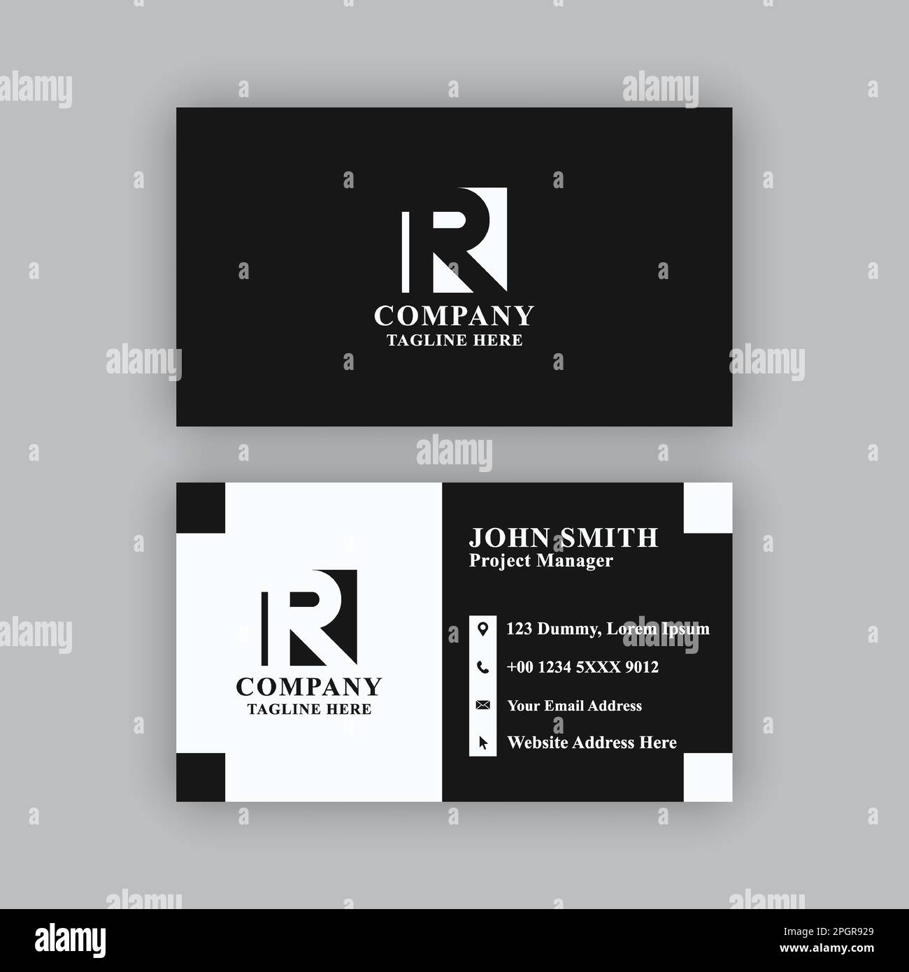 Simple, modern and elegant business card design template. Editable ...