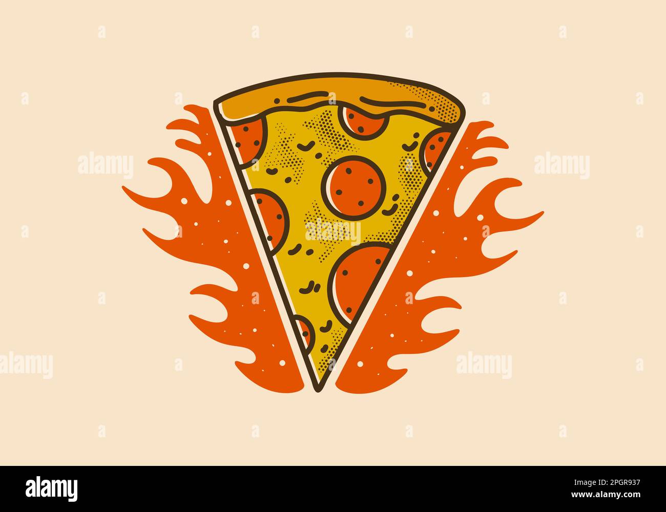 Pizza slice top view Stock Vector Images - Alamy