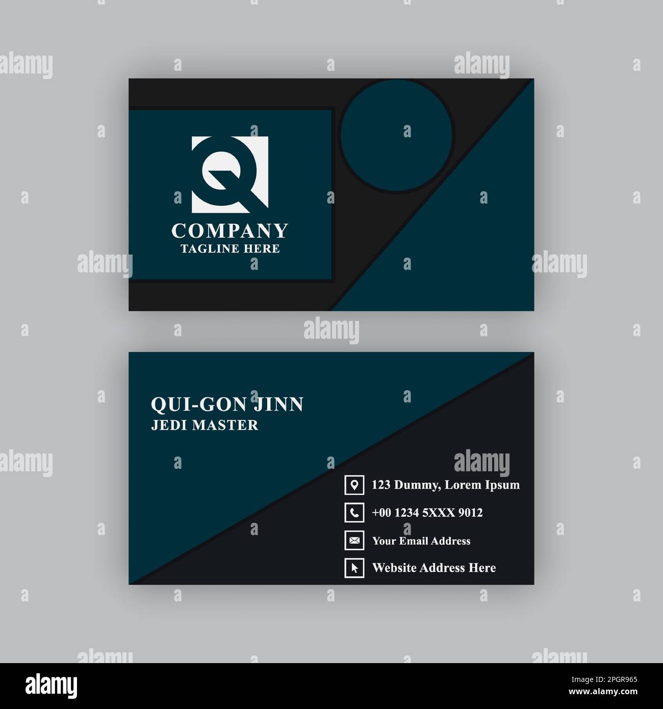 Simple, modern and elegant business card design template. Editable ...