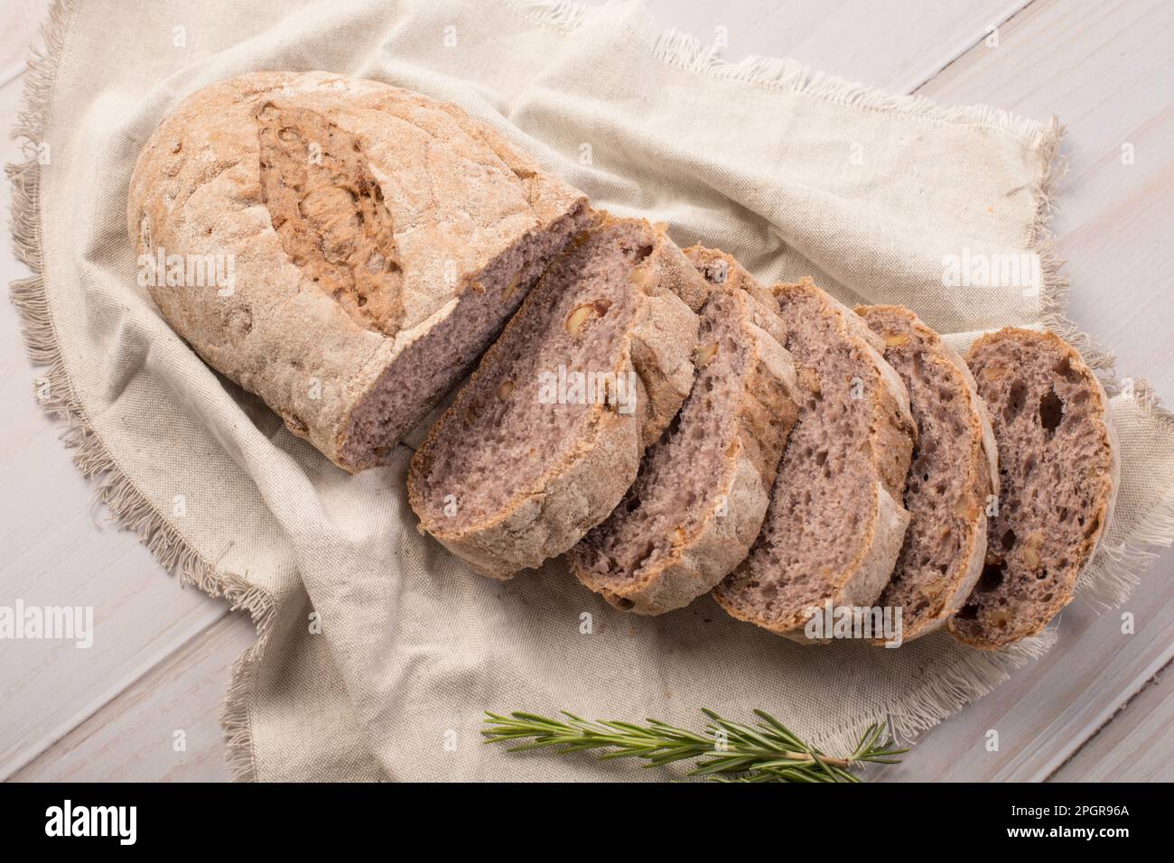 Olive flavour loaf Types of bread Stock Photo - Alamy