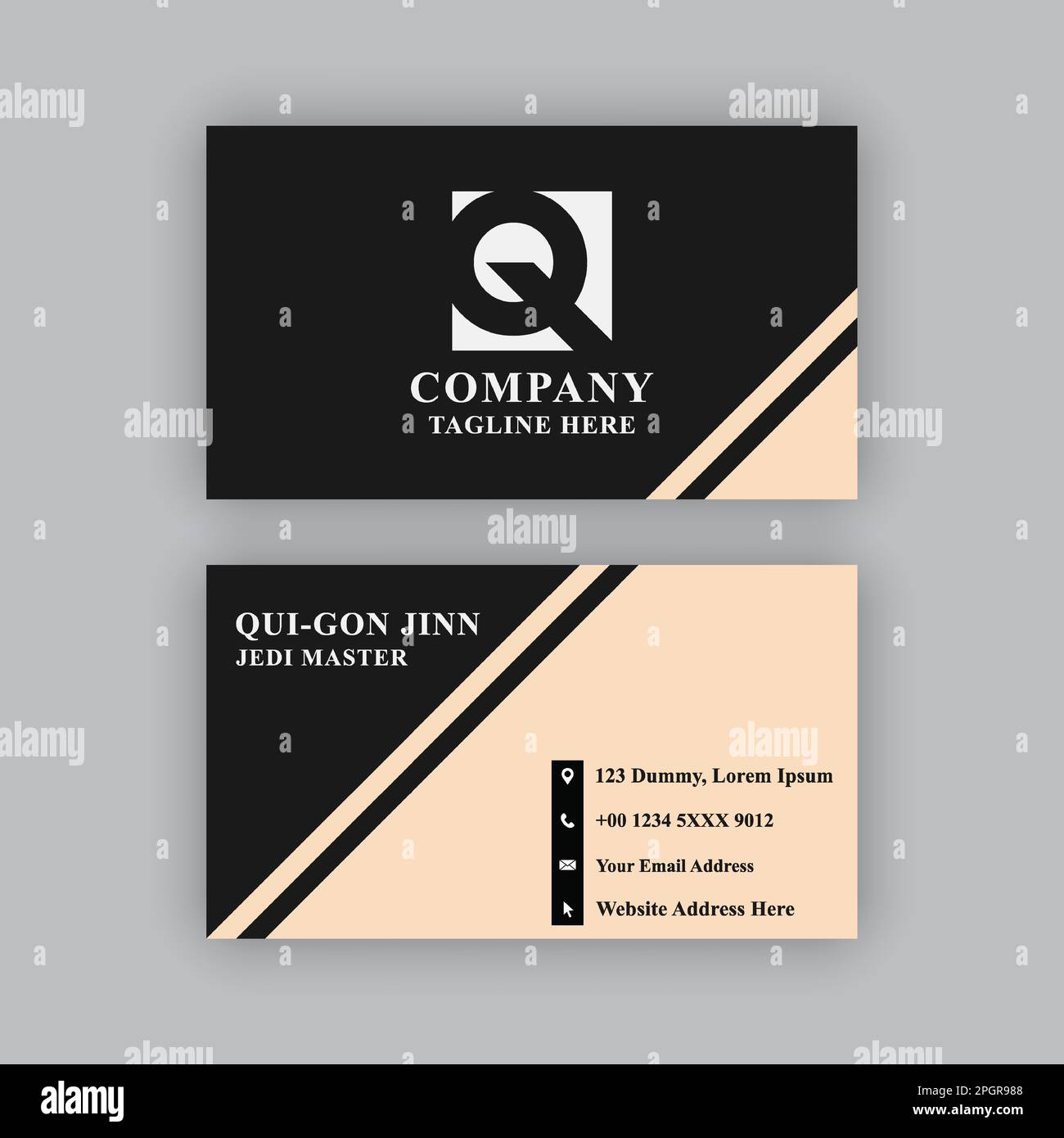 Simple, modern and elegant business card design template. Editable ...