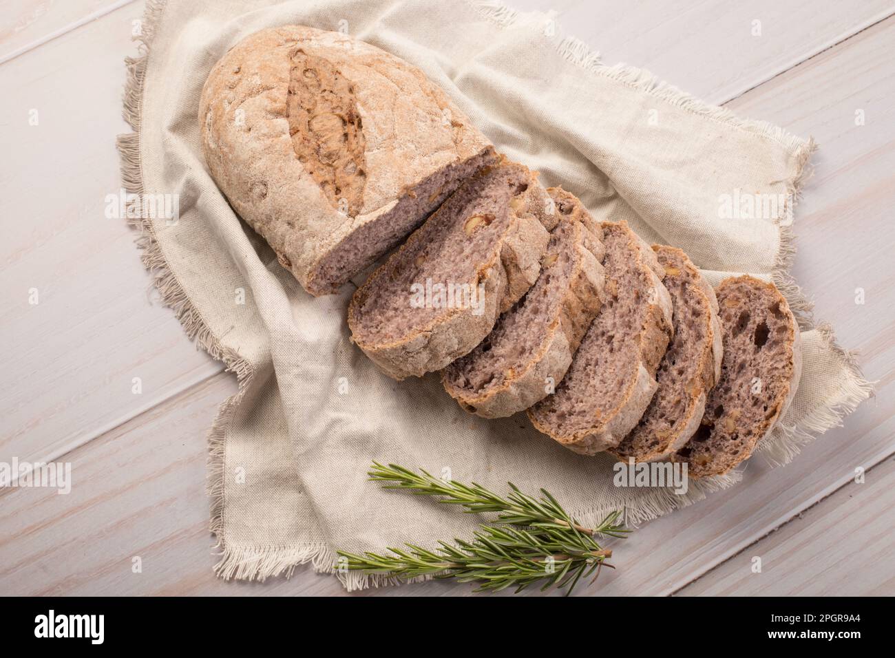 Olive flavour loaf Types of bread Stock Photo - Alamy