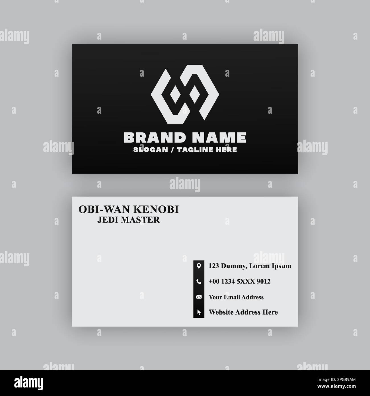 Simple, modern and elegant business card design template. Editable ...