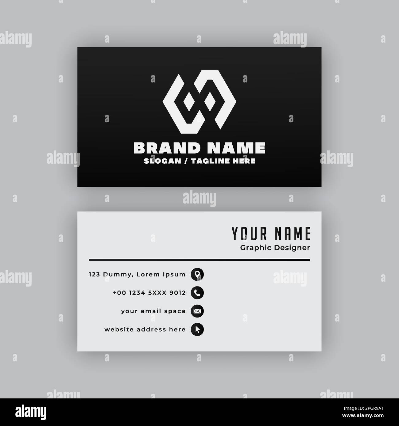 Simple, modern and elegant business card design template. Editable ...