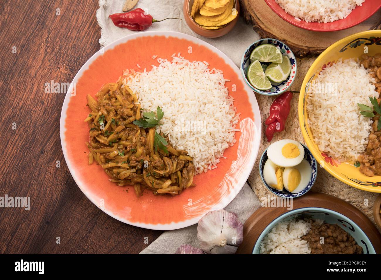 Peruvian food buffet table Stock Photo - Alamy