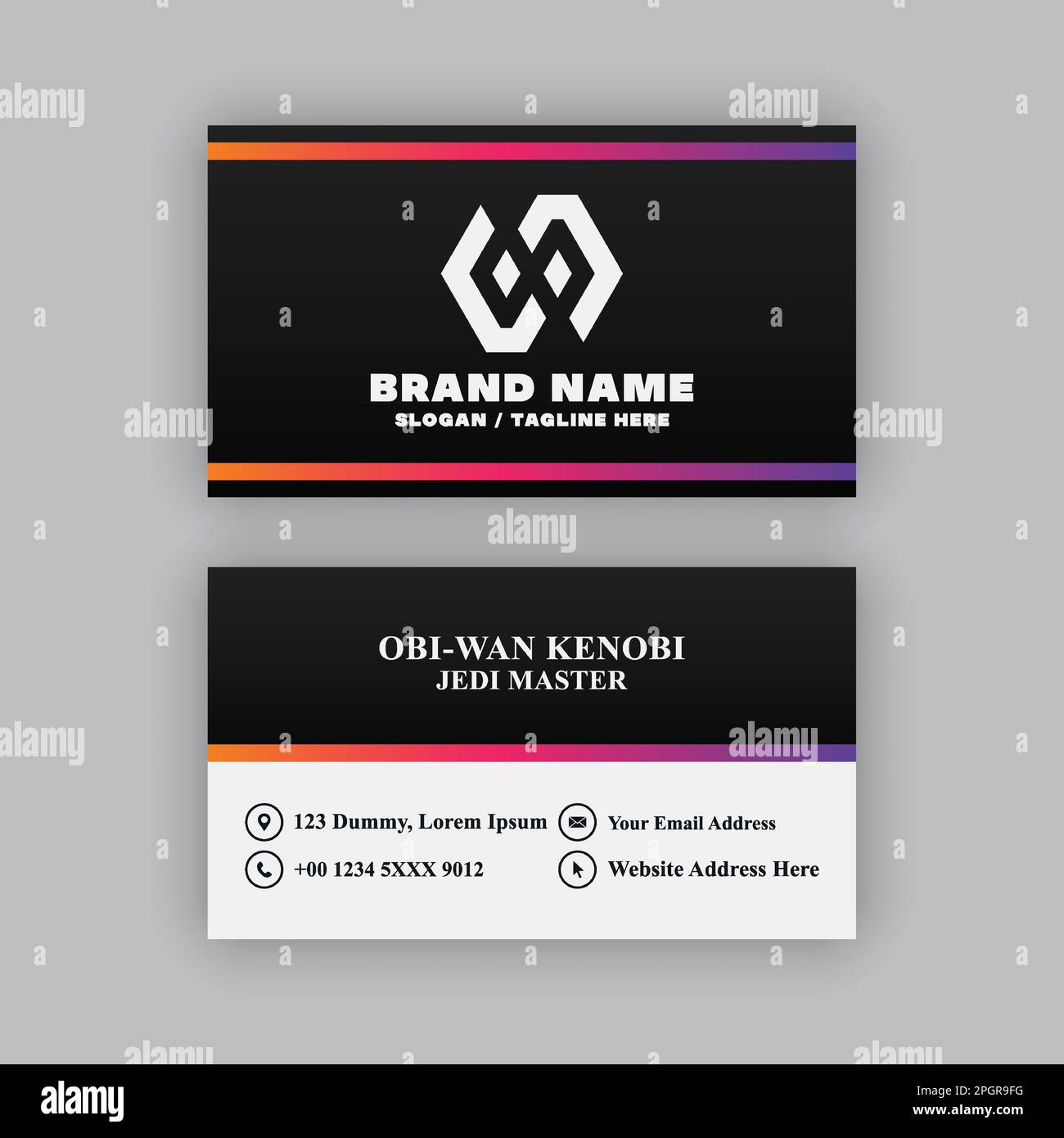 Simple, modern and elegant business card design template. Editable ...