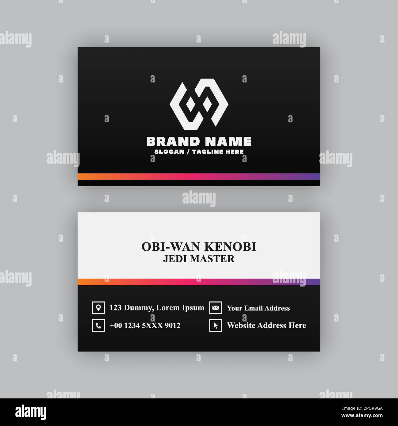 Simple, modern and elegant business card design template. Editable ...