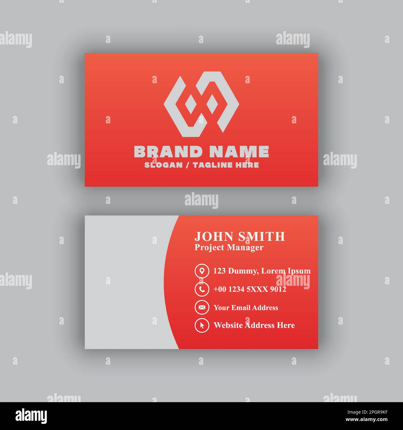 Simple, modern and elegant business card design template. Editable ...
