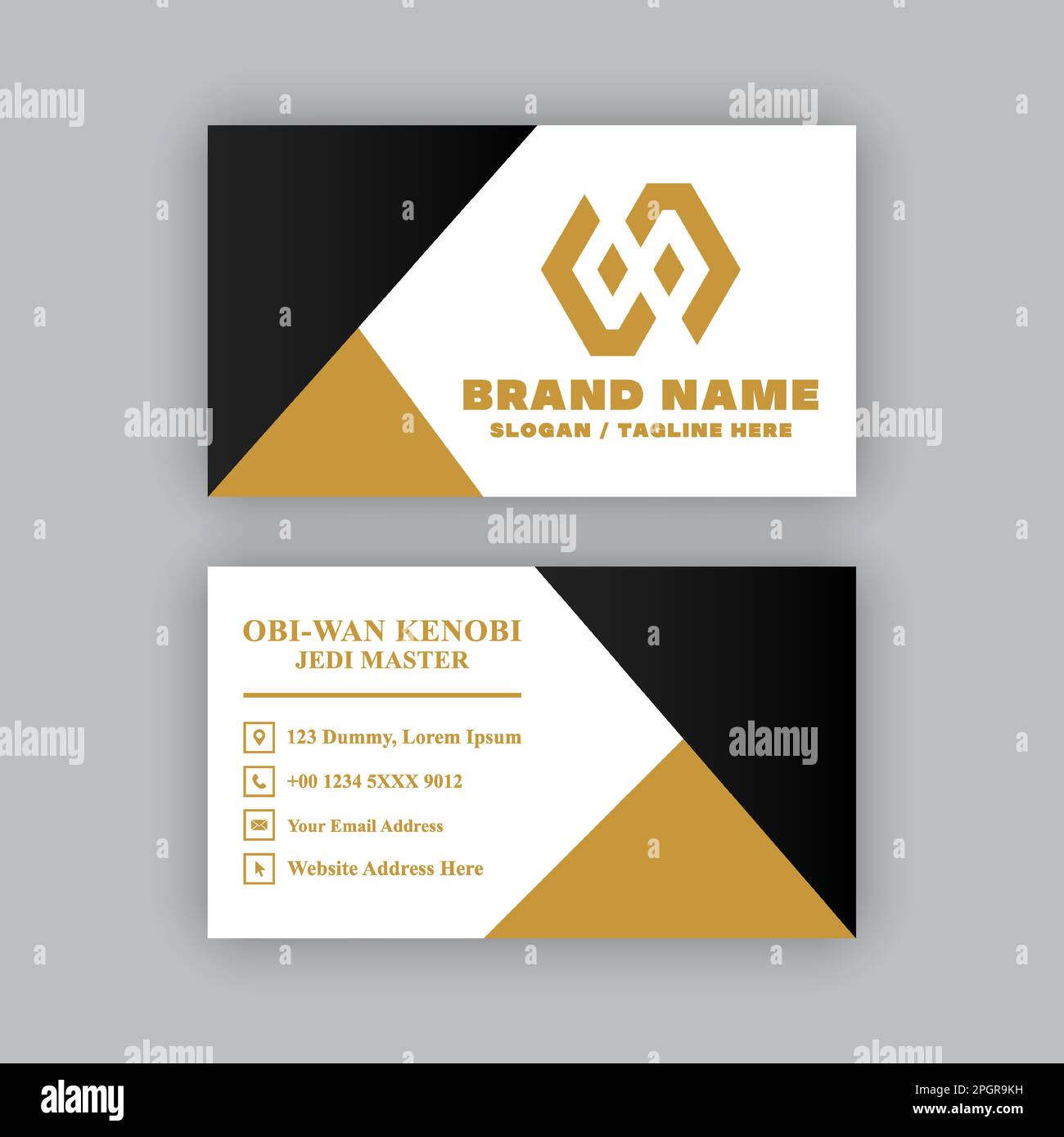 Simple, modern and elegant business card design template. Editable ...