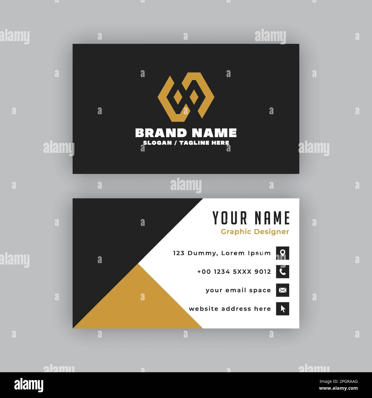 Simple, modern and elegant business card design template. Editable ...
