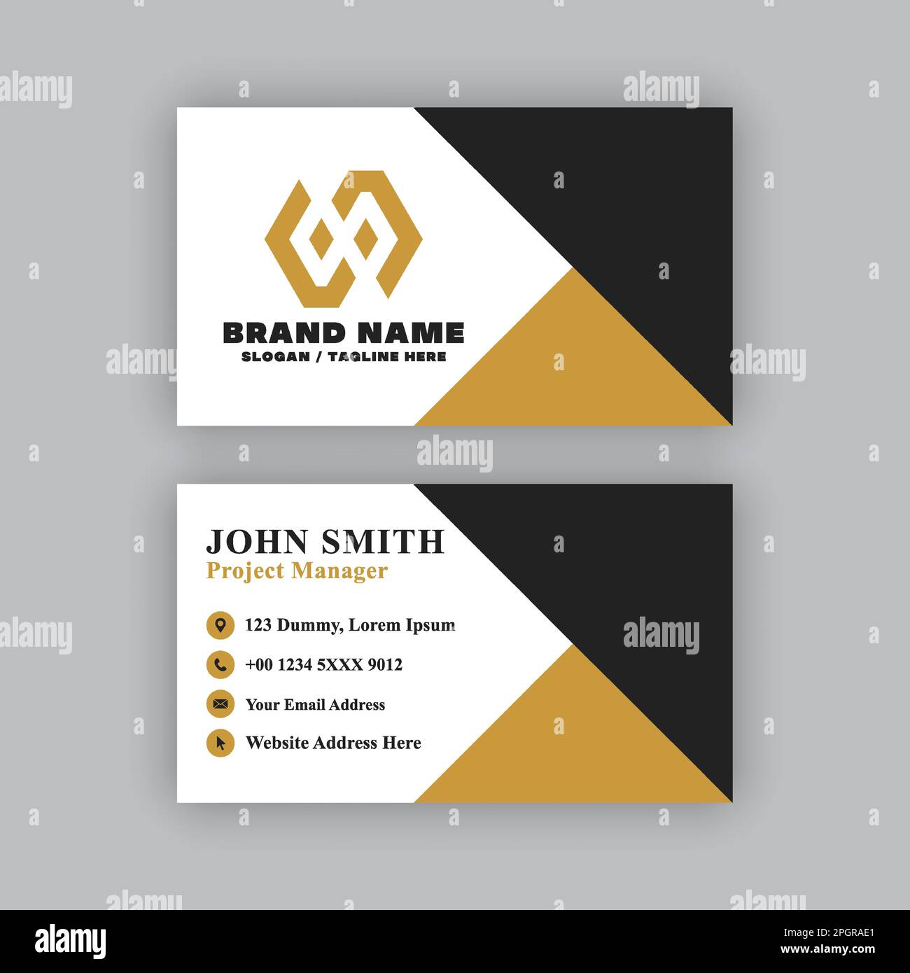 Simple, modern and elegant business card design template. Editable ...