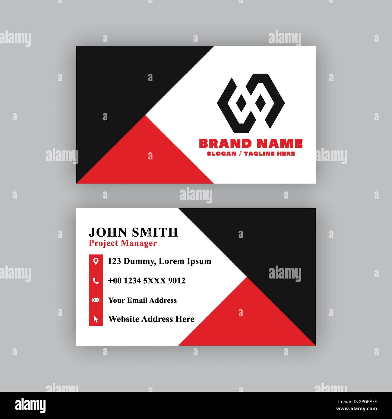 Simple, modern and elegant business card design template. Editable ...