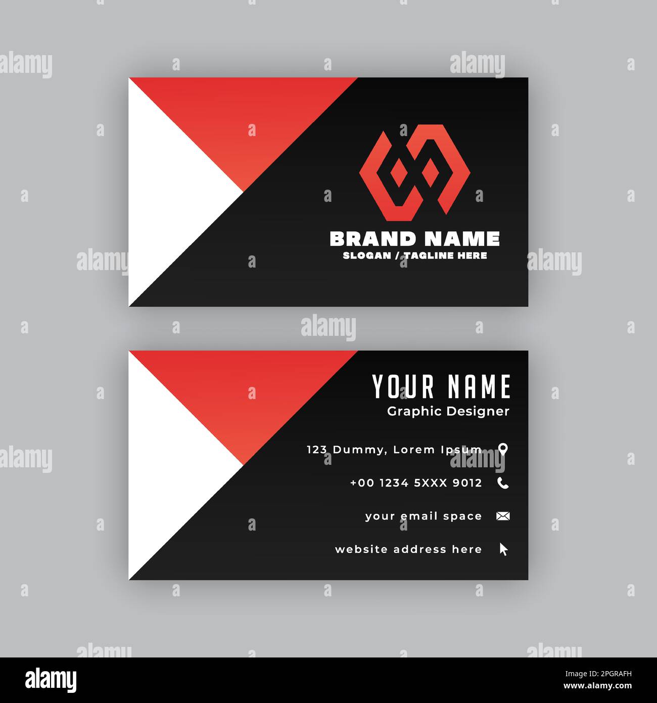 Simple, modern and elegant business card design template. Editable ...