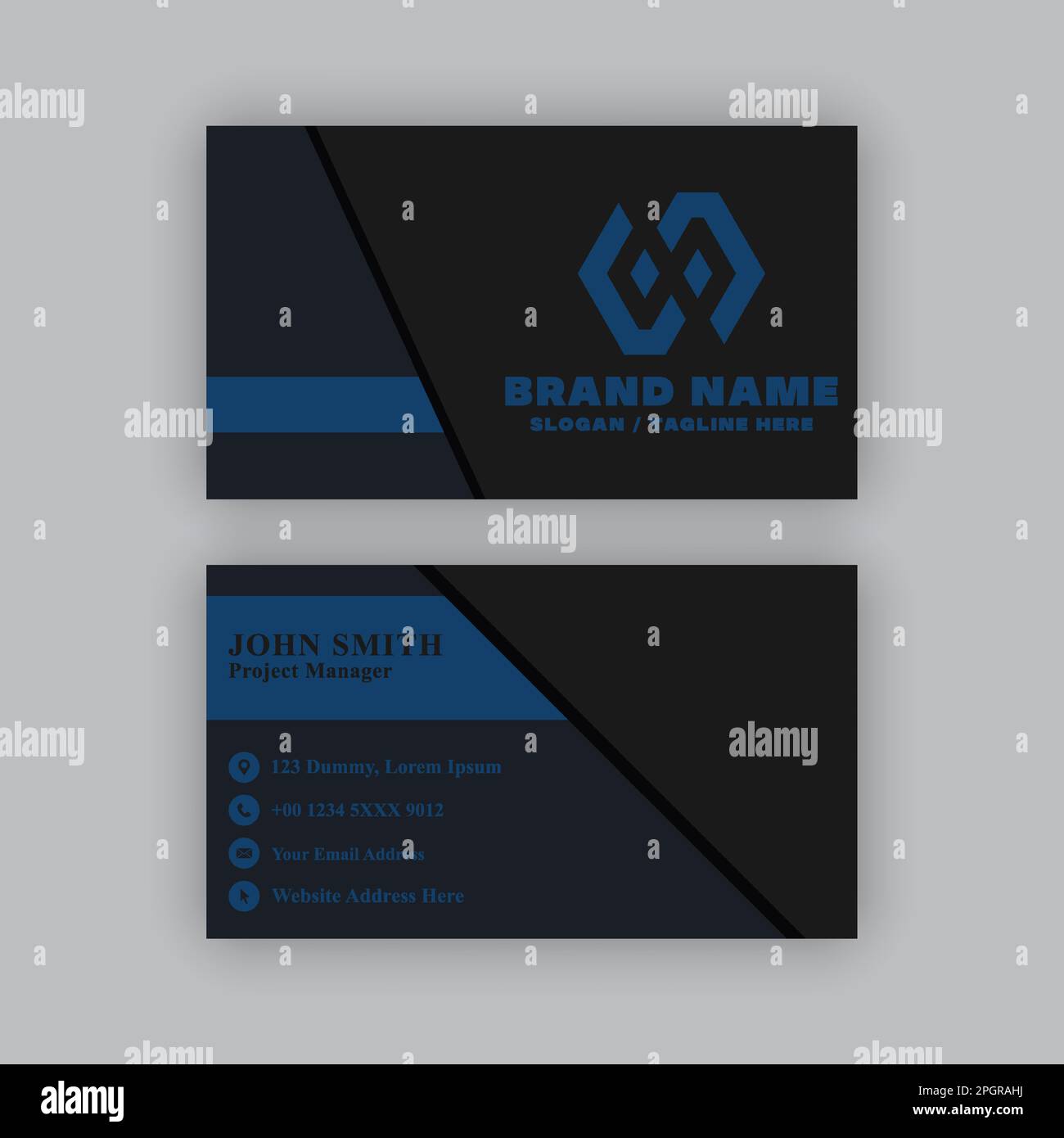 Simple, modern and elegant business card design template. Editable ...