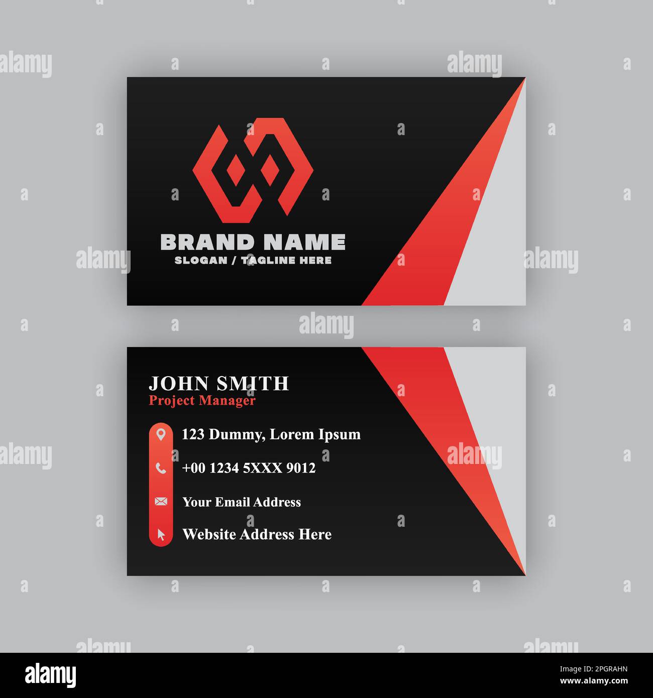 Simple, modern and elegant business card design template. Editable ...