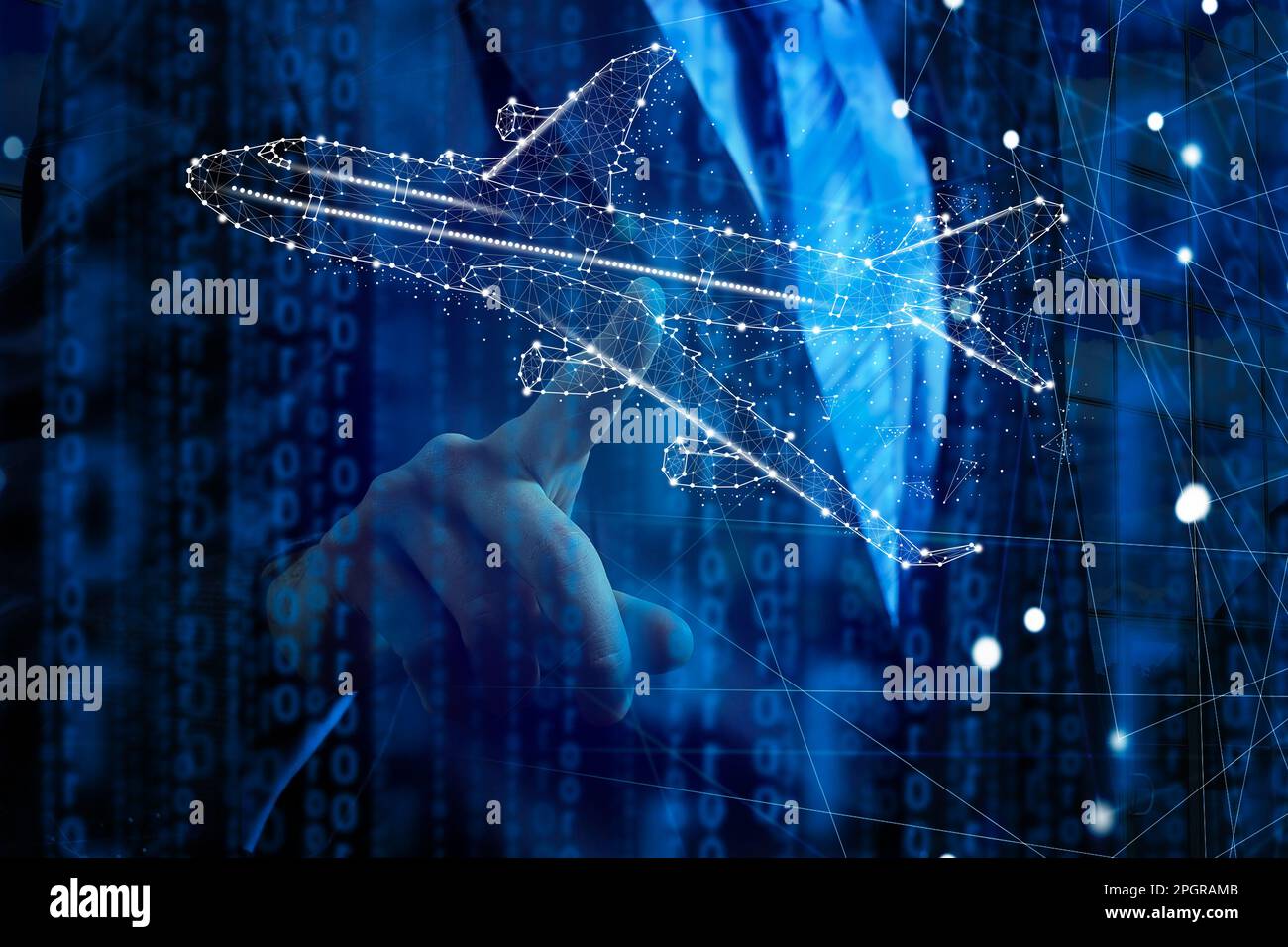 Jet Engine Augmented Reality Hologramm. Specialists Work in ...