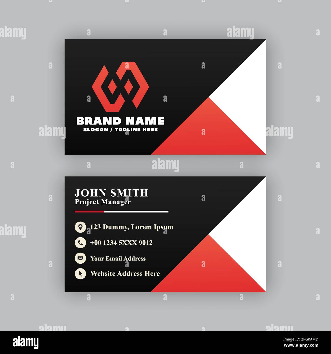 Simple, modern and elegant business card design template. Editable ...