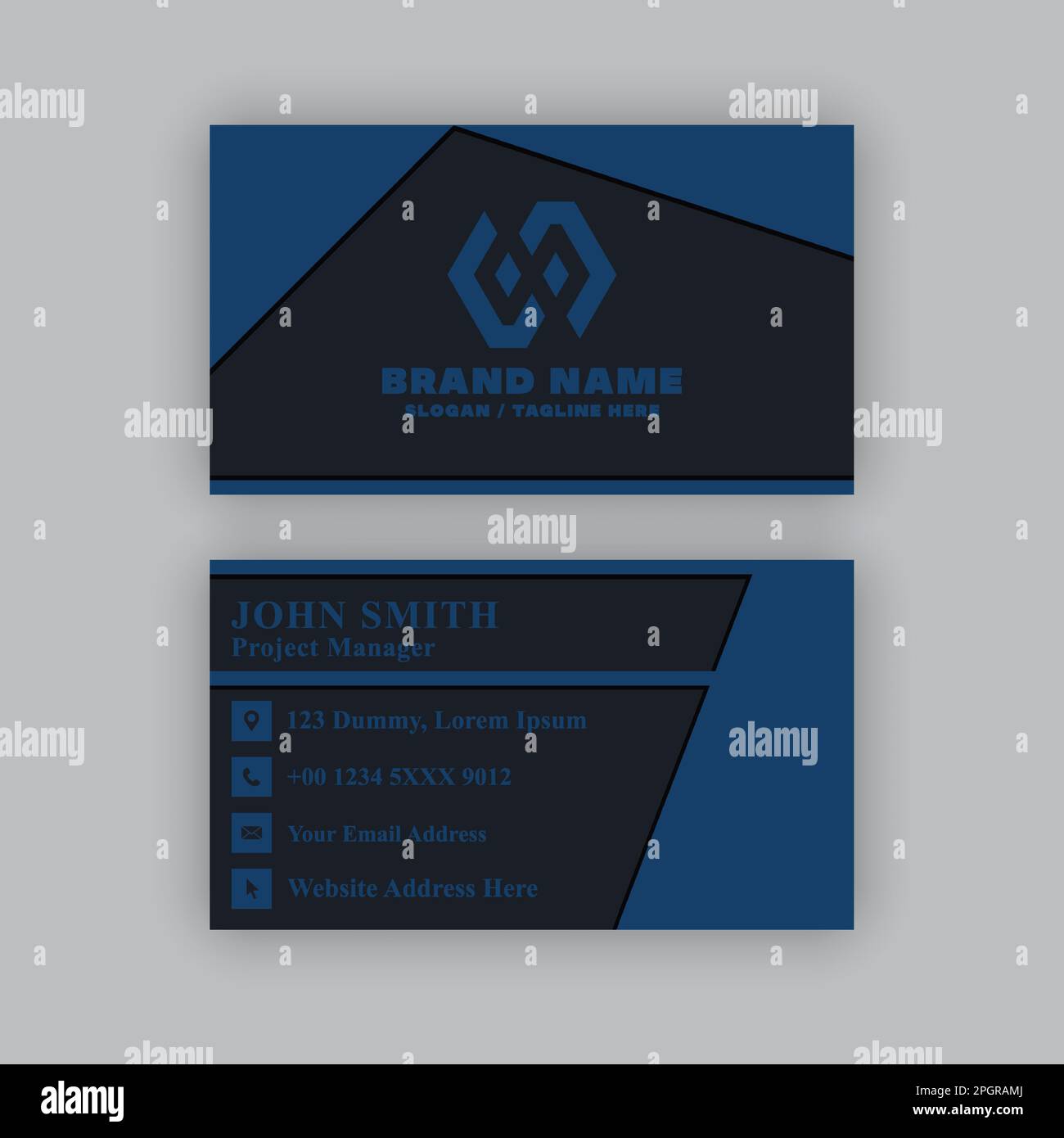 Simple, modern and elegant business card design template. Editable ...