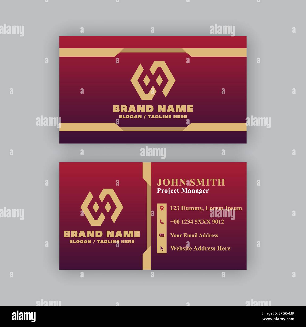 Simple, modern and elegant business card design template. Editable ...