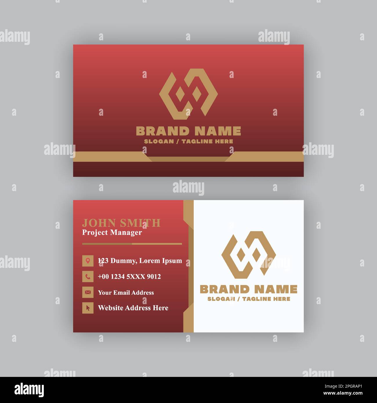 Simple, modern and elegant business card design template. Editable ...