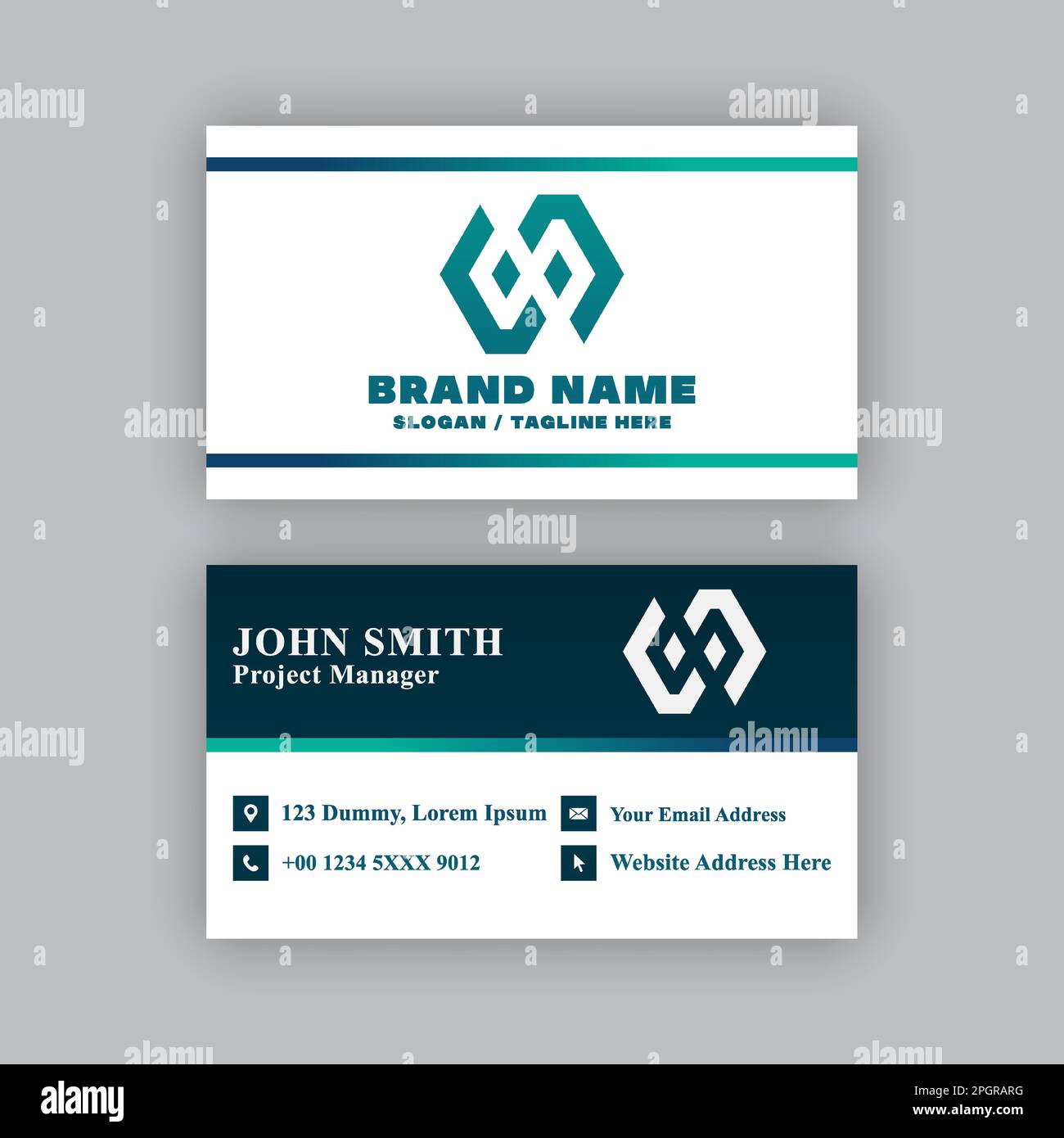 Simple, modern and elegant business card design template. Editable ...