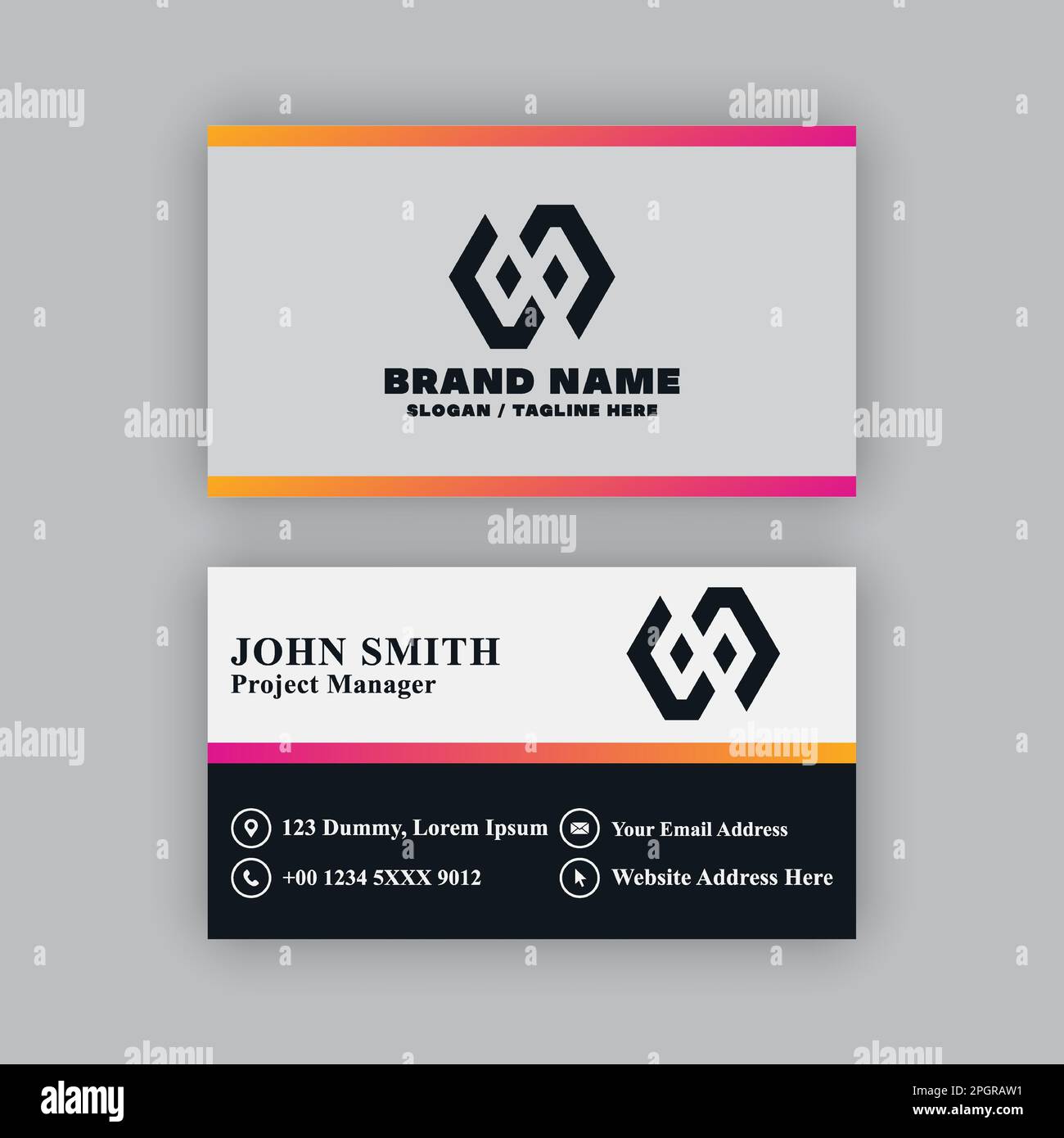 Simple, modern and elegant business card design template. Editable ...