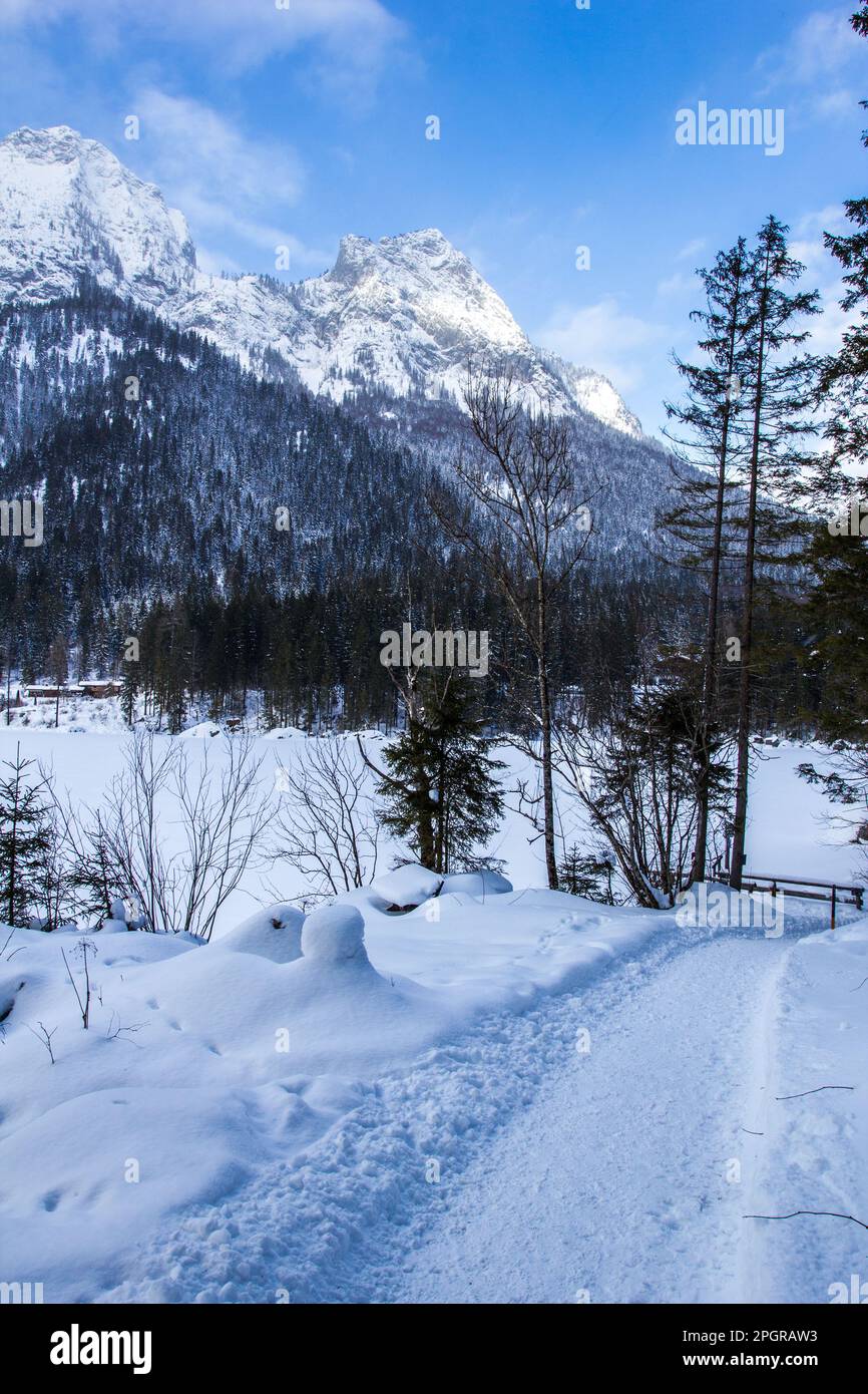 winter in the german alps Stock Photo - Alamy