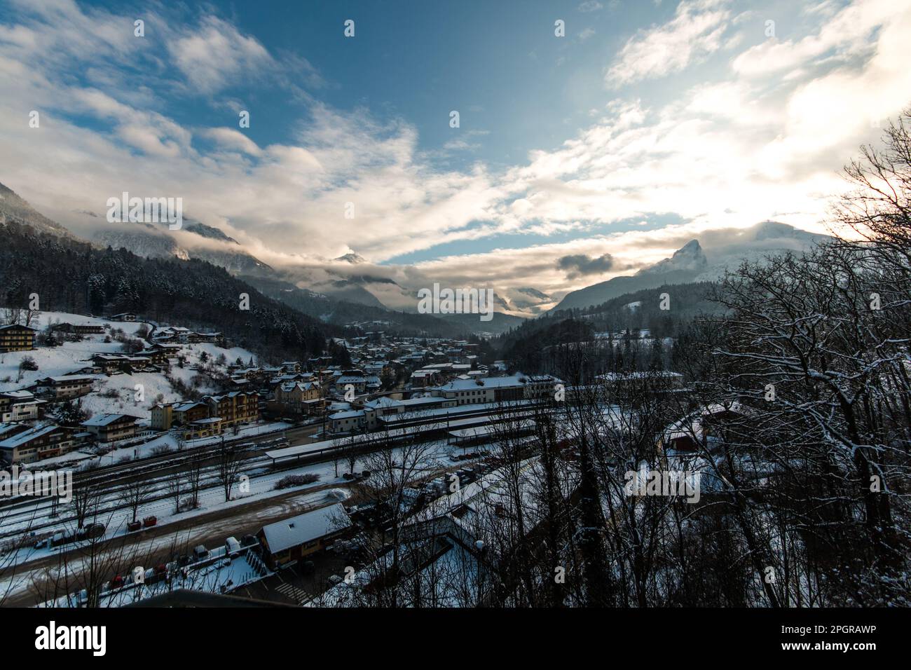 winter in the german alps Stock Photo - Alamy