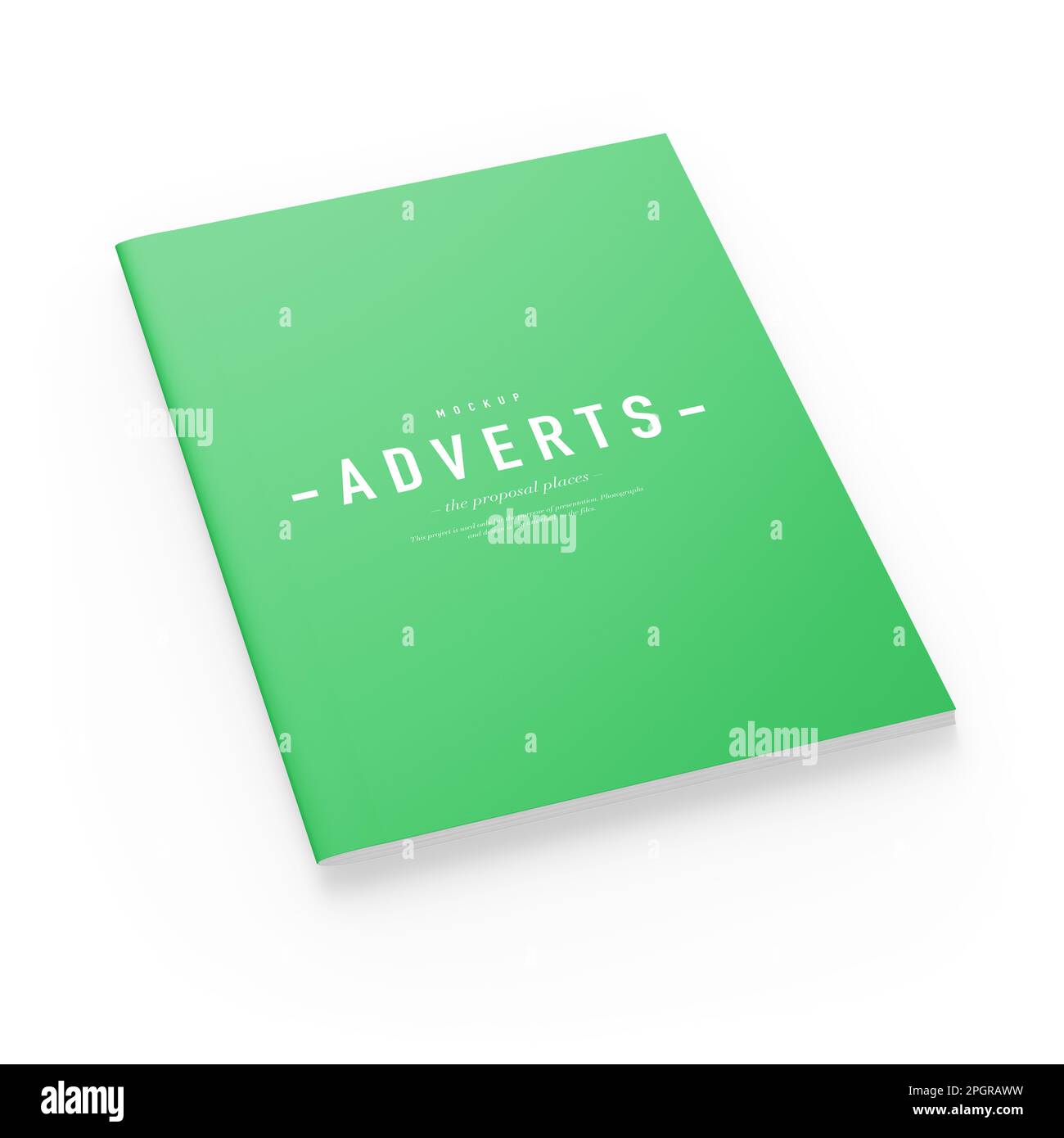 Newspaper Advertising Magazine Brochure Mockup on White Background. 3D ...