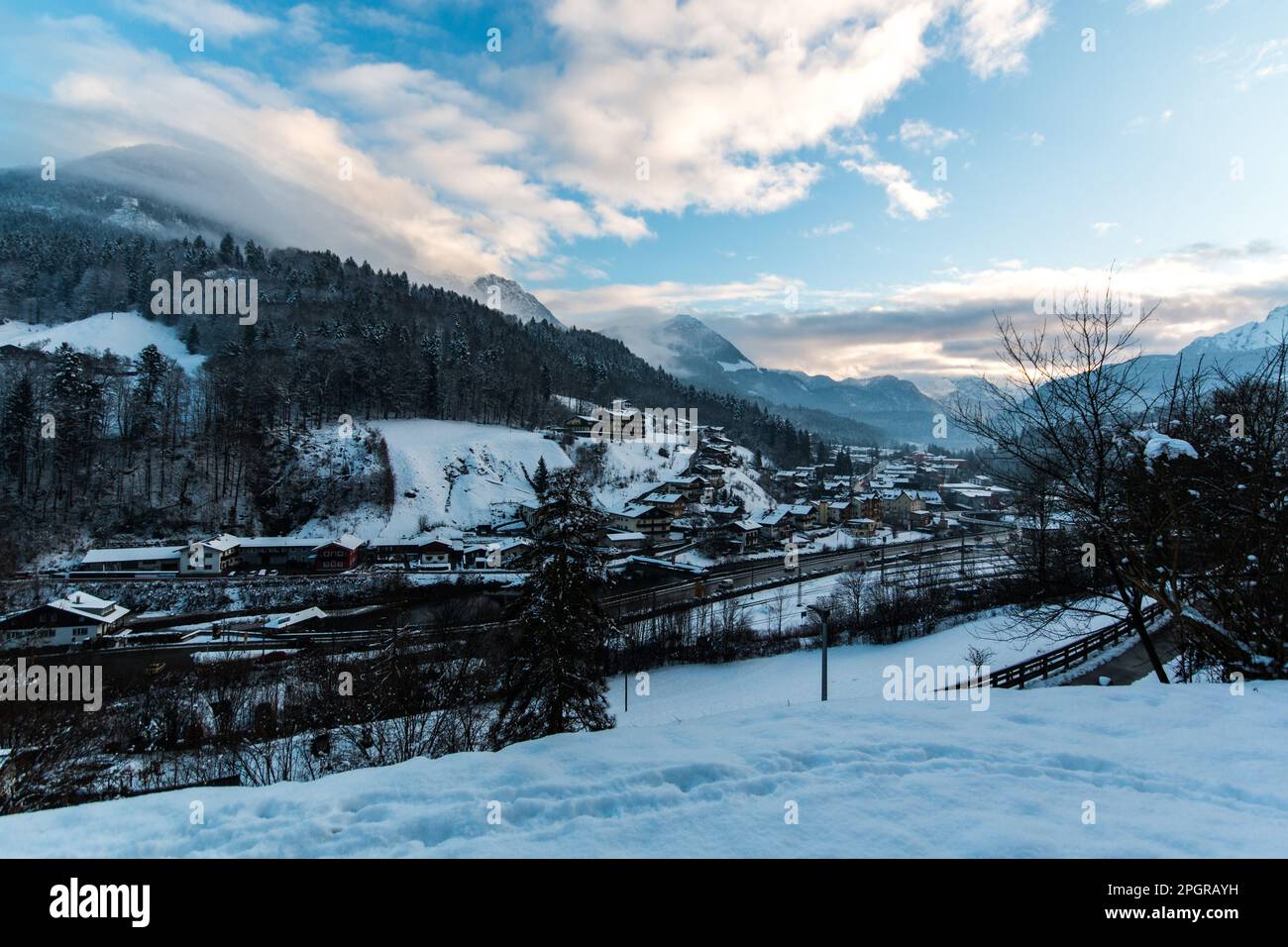 winter in the german alps Stock Photo - Alamy