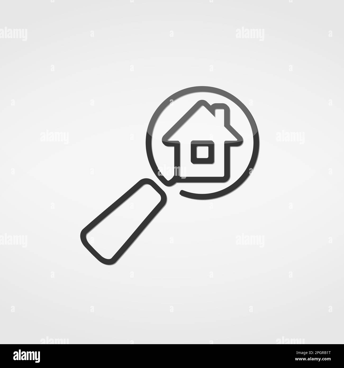 Search house icon, vector eps10 illustration Stock Vector Image & Art ...
