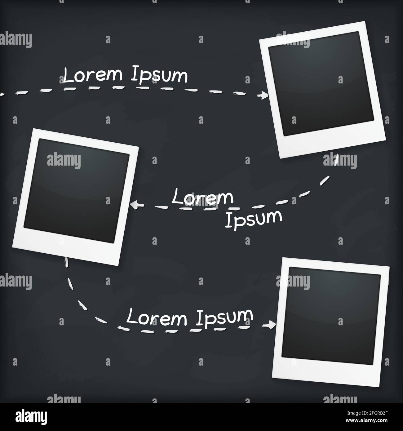 Three photo frames with place for your text, vector eps10 illustration ...