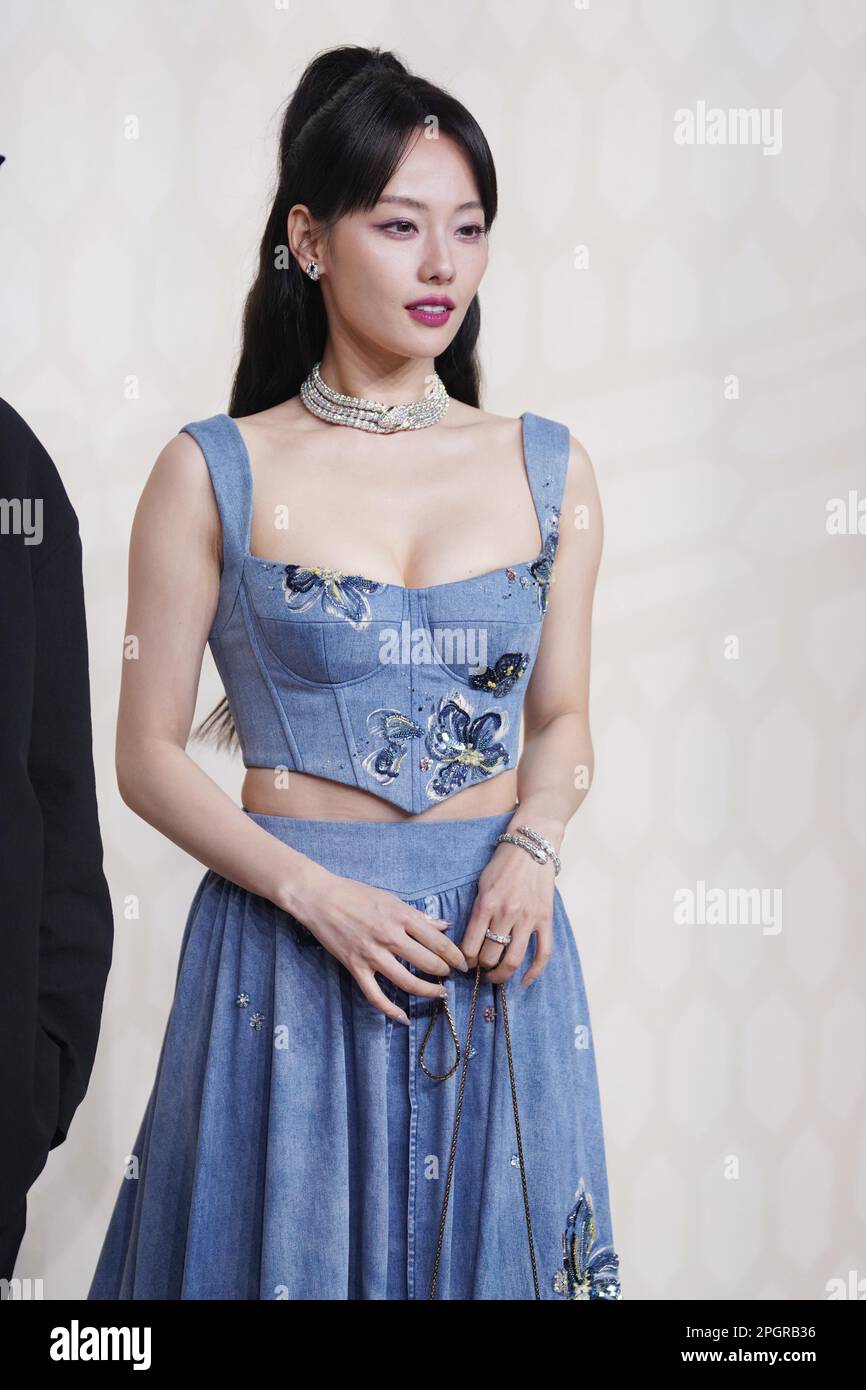 Chinese actress and singer Jenny Zhang attended a brand activity in ...