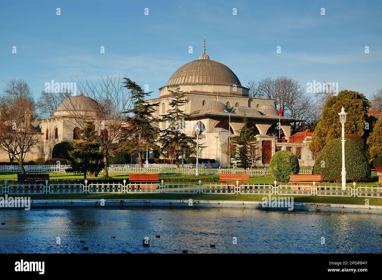 The external view of the tomb of the Ottoman sultan Ahmet the First in ...