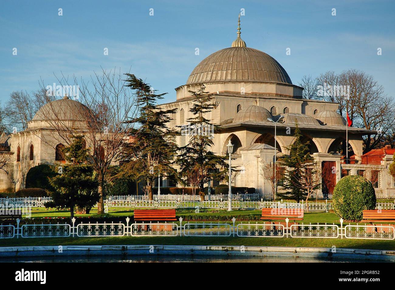 The external view of the tomb of the Ottoman sultan Ahmet the First in ...