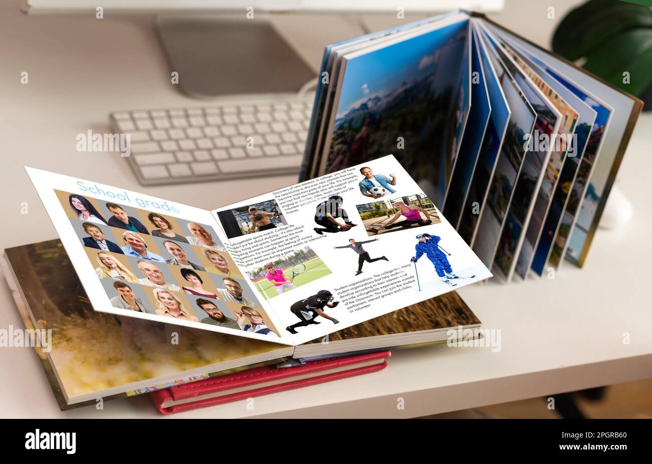 Graduate book, school graduation album Stock Photo - Alamy