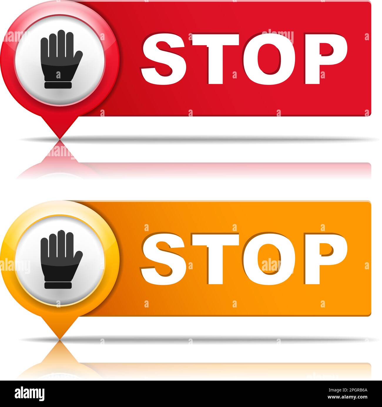 Two stop signs, vector eps10 illustration Stock Vector Image & Art - Alamy