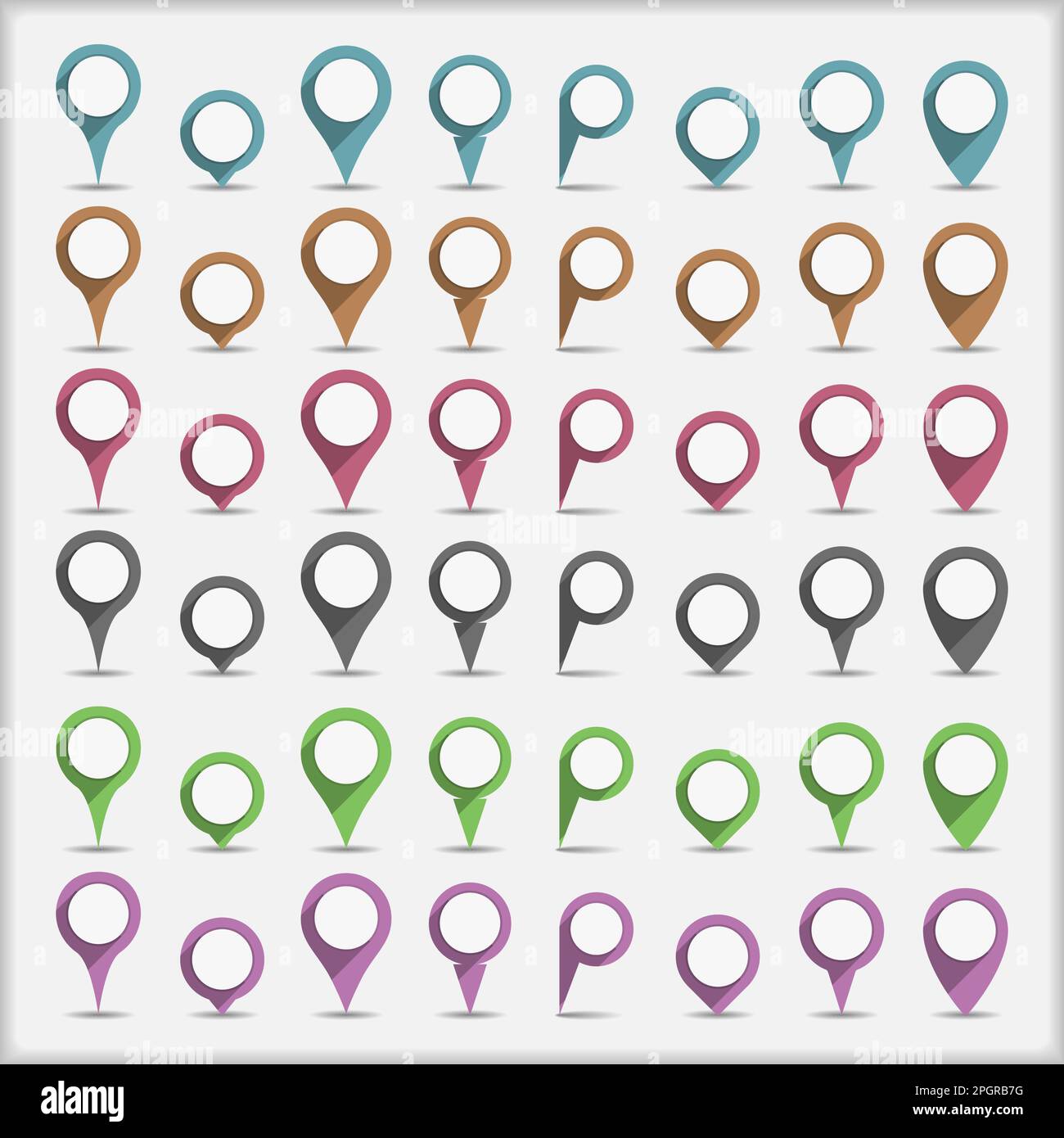 Flat map pins collection, vector eps10 illustration Stock Vector Image & Art - Alamy