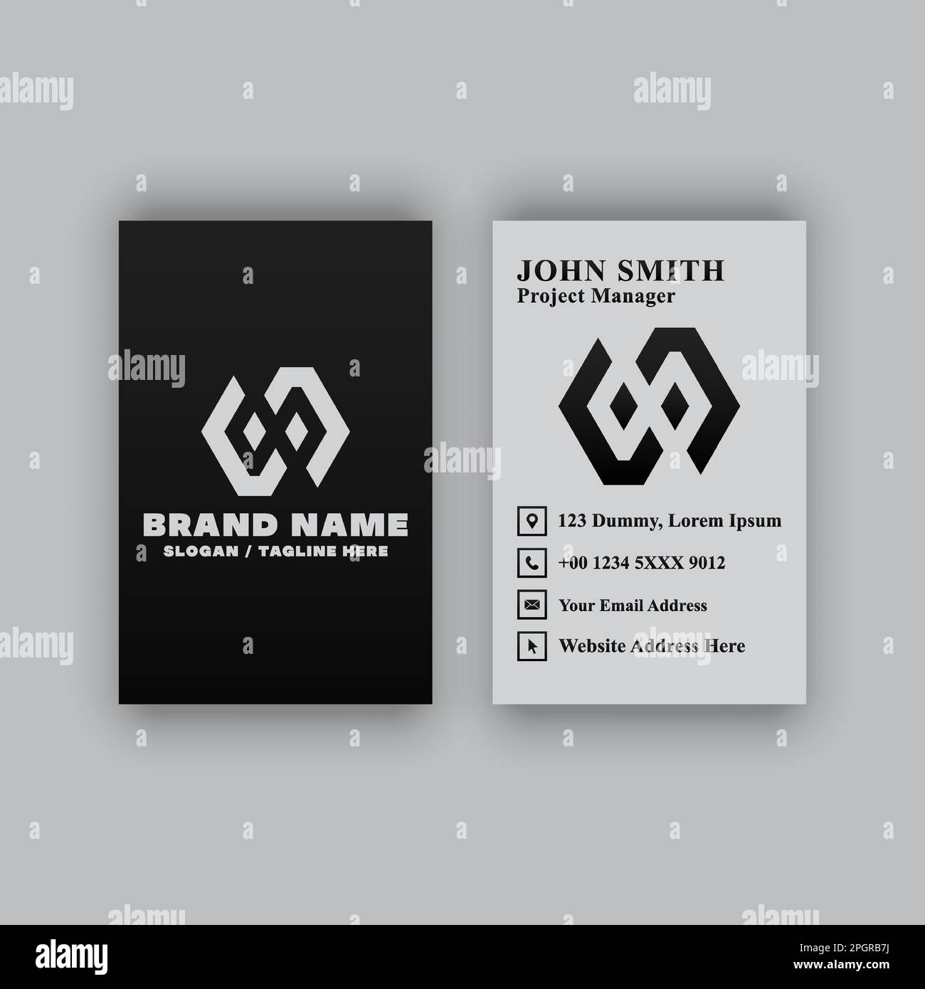 Simple, modern and elegant business card design template. Editable ...