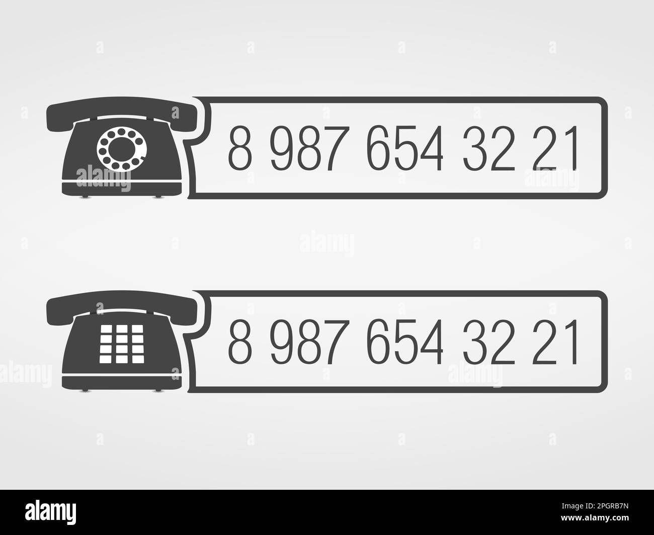 Phone icon with place for your number, vector eps10 illustration Stock ...
