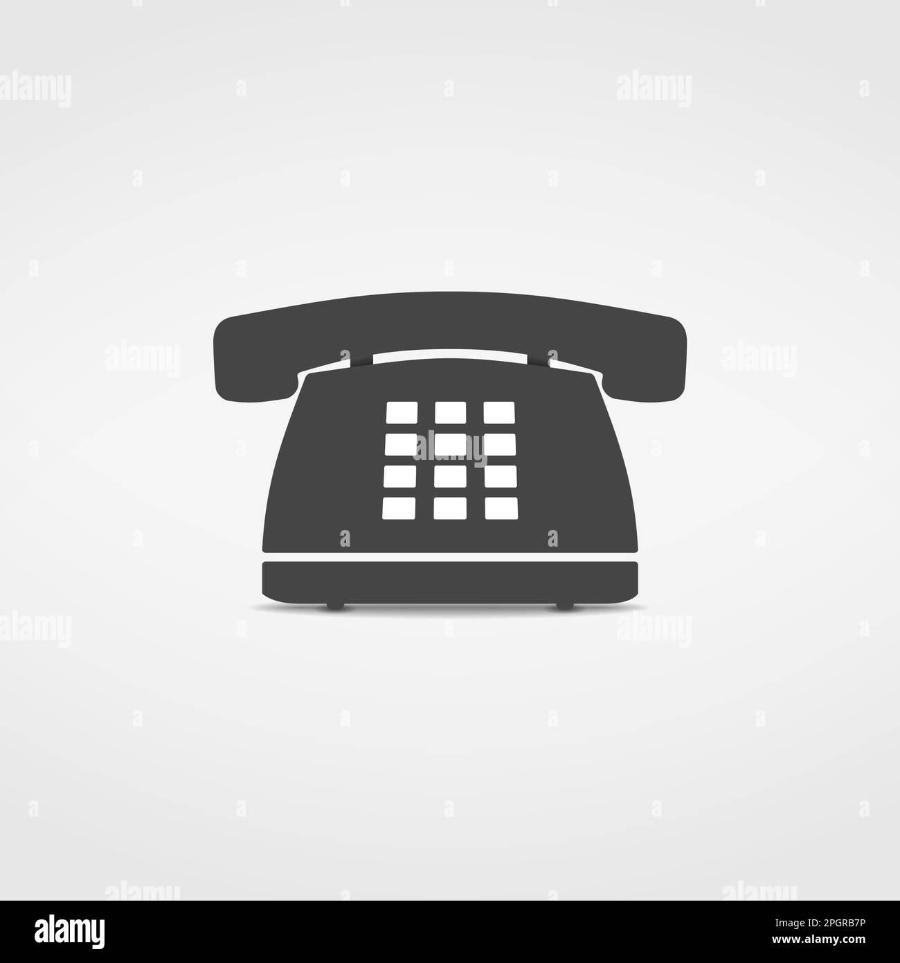 Old telephone icon shadow Stock Vector Images - Alamy