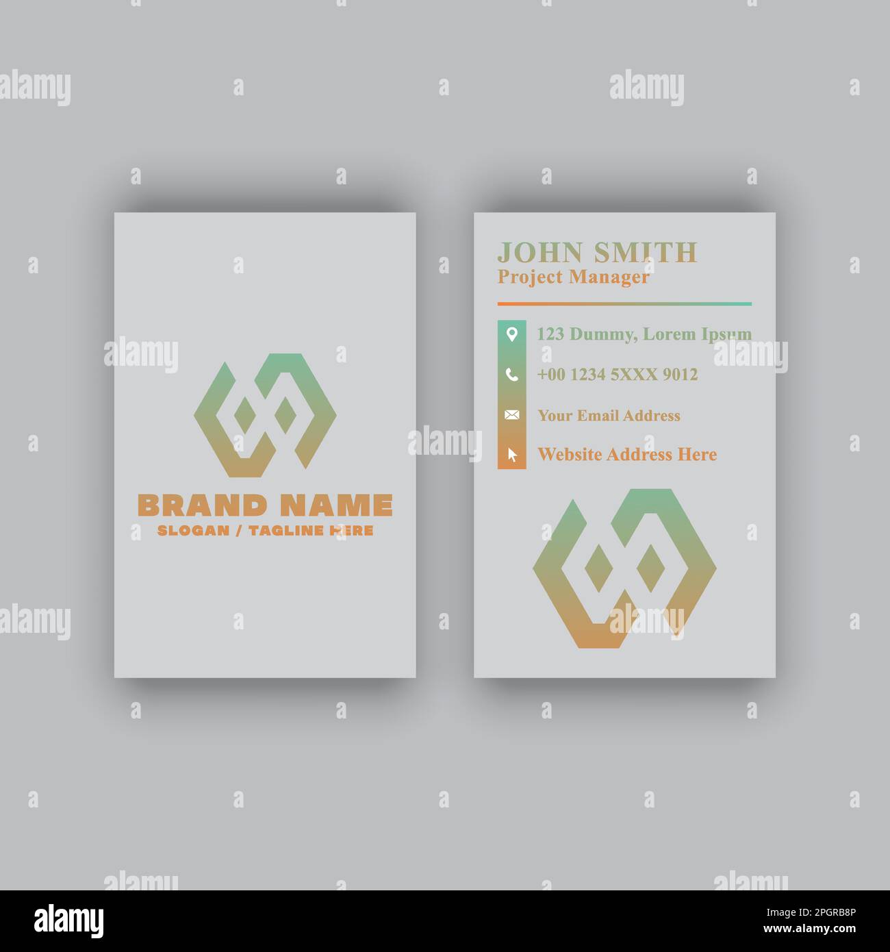 Simple, modern and elegant business card design template. Editable ...