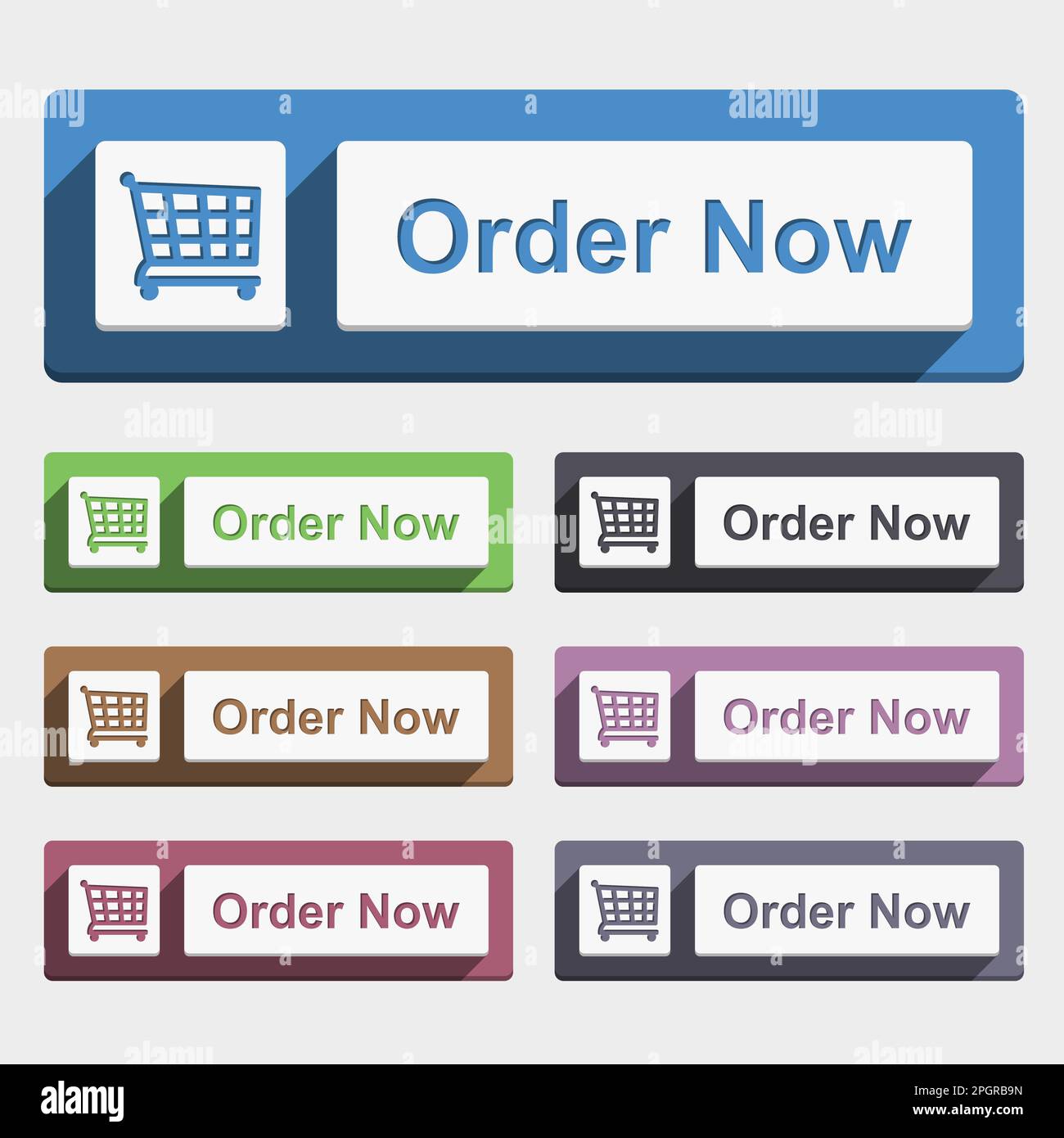 Order now button, flat design, vector eps10 illustration Stock Vector ...