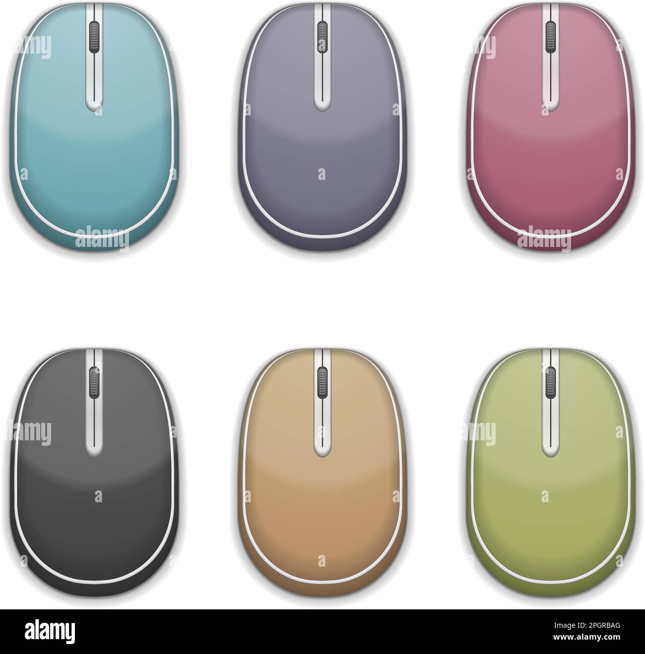 Computer mouses isolated on white background, vector eps10 illustration ...