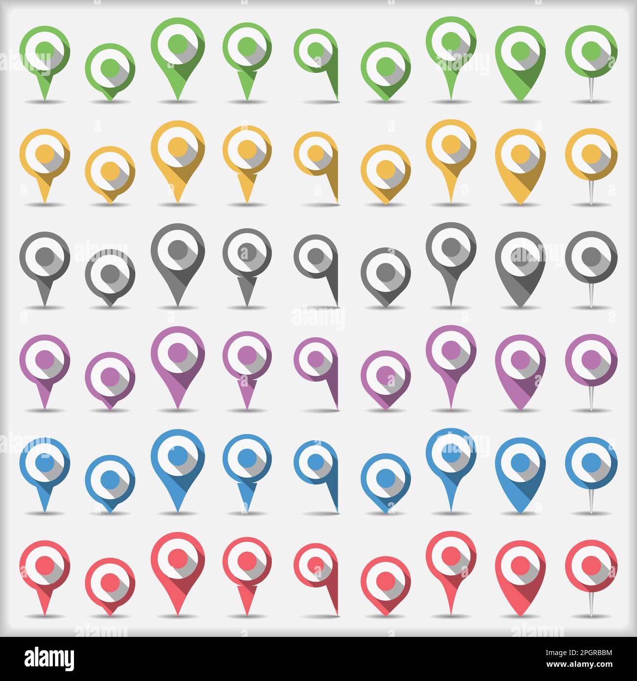 Collection of flat map markers, vector eps10 illustration Stock Vector Image & Art - Alamy